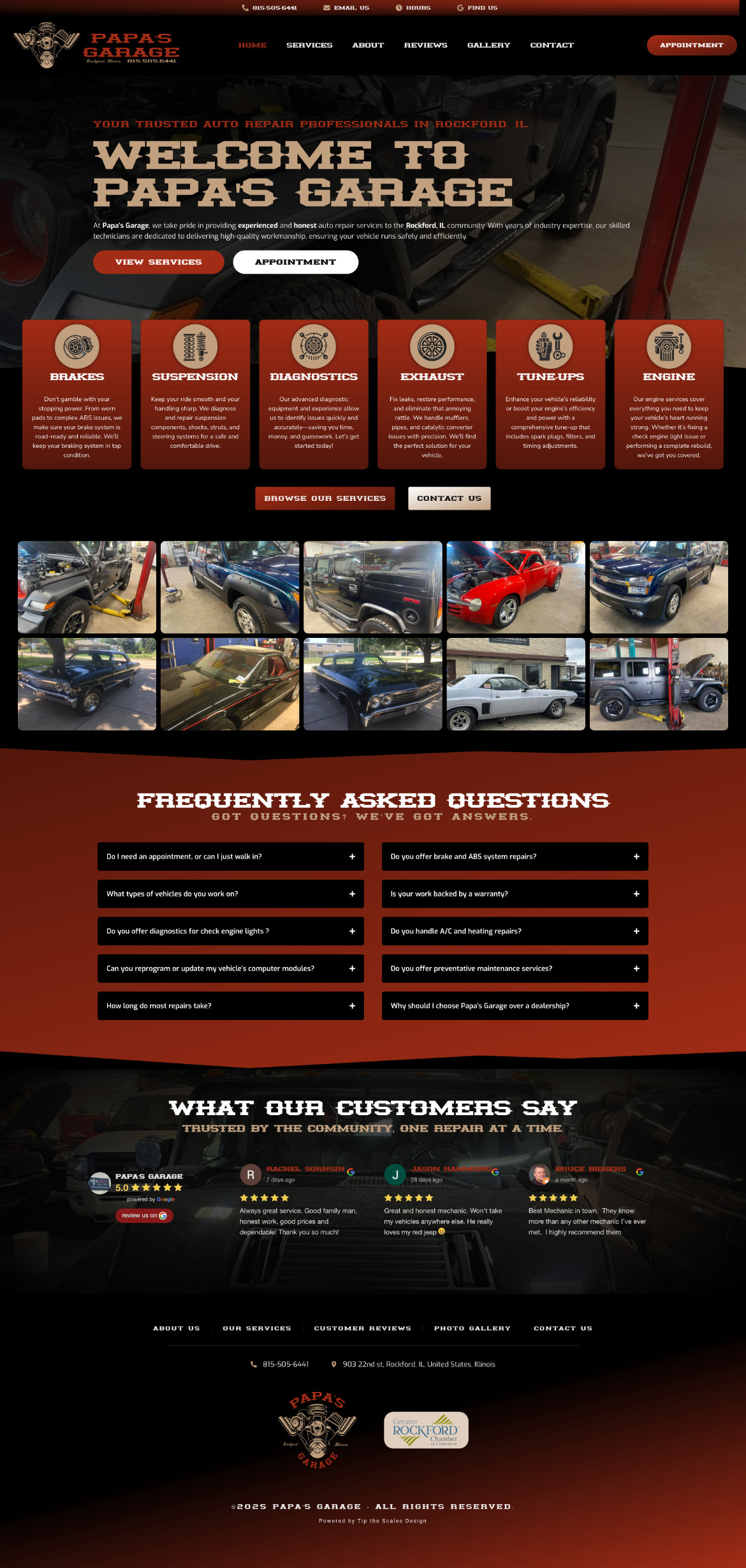 Papa's Garage - Tip the Scales Design